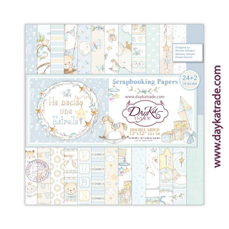 DayKa Trade Ha Nacido una Estrella Niño 8x8 Inch Paper Pack Lilly-Art