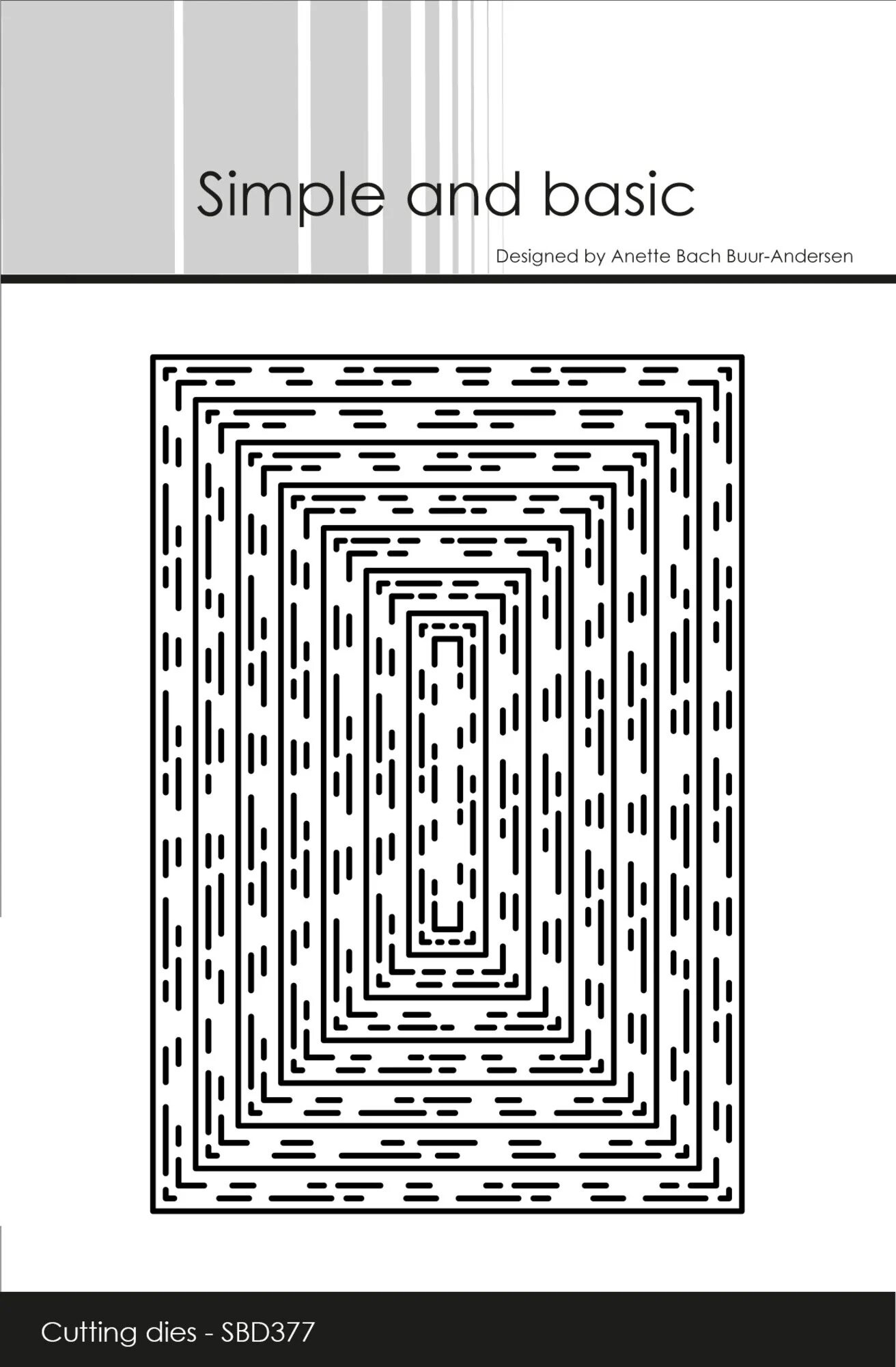 Simple and Basic Broken Lines A7 Dies Lilly-Art