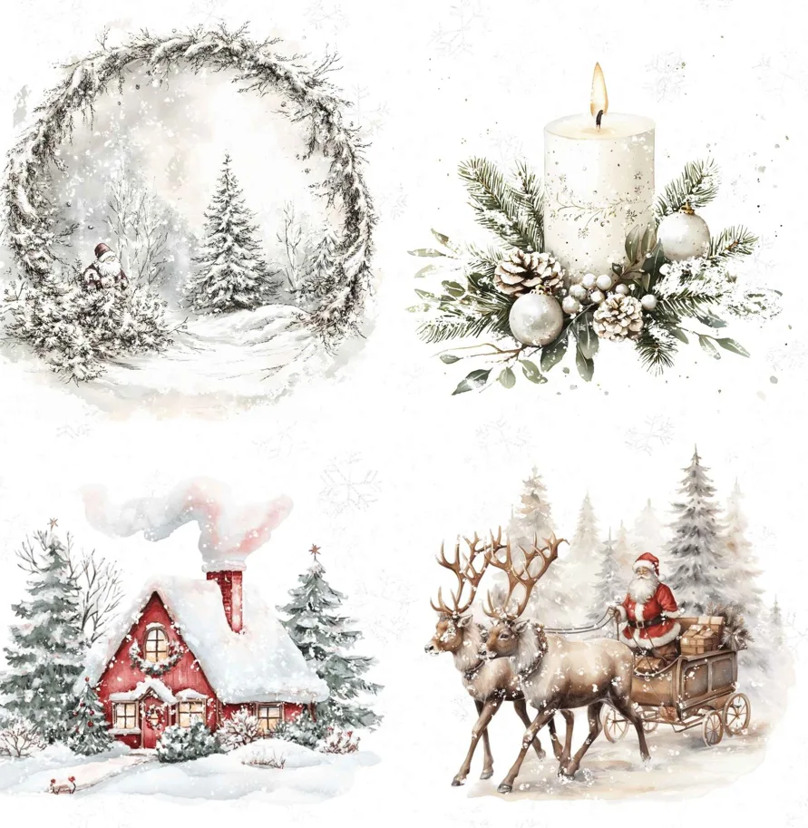 Lilly-Art Designpapier Christmas Spirit Lilly-Art