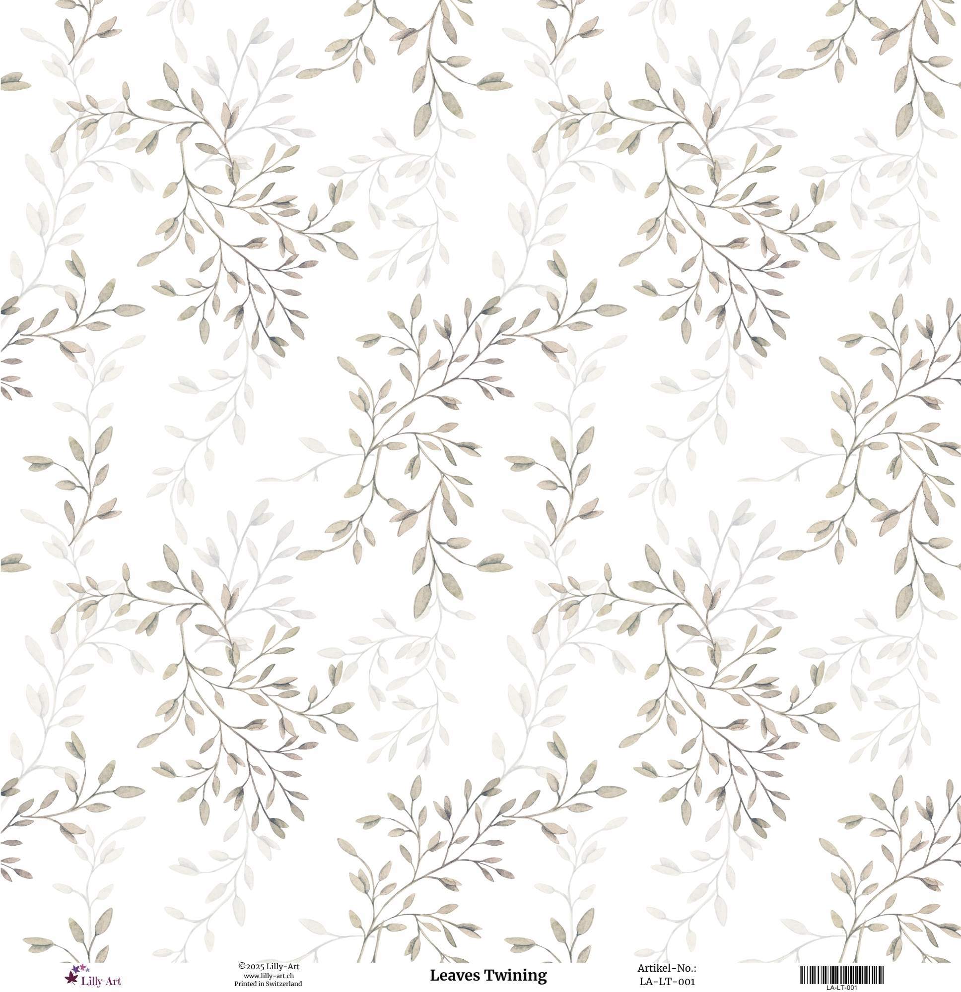 Lilly-Art Designpapier Leaves Twining Lilly-Art