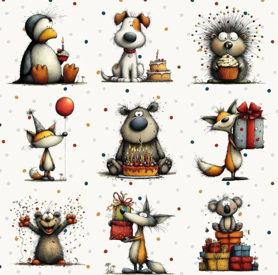 Lilly-Art Designpapier Geburtstagsparty Lilly-Art