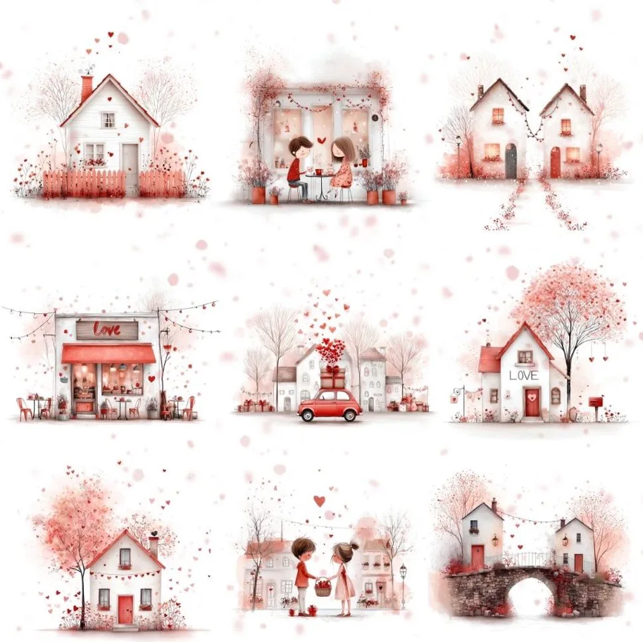 Lilly-Art Designpapier Love Lilly-Art